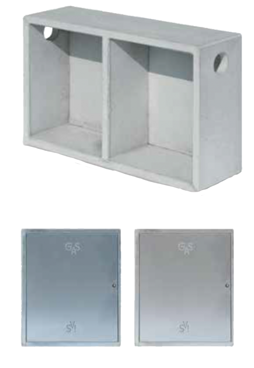 Porta Contatore Gas Doppio Industriale in Cemento